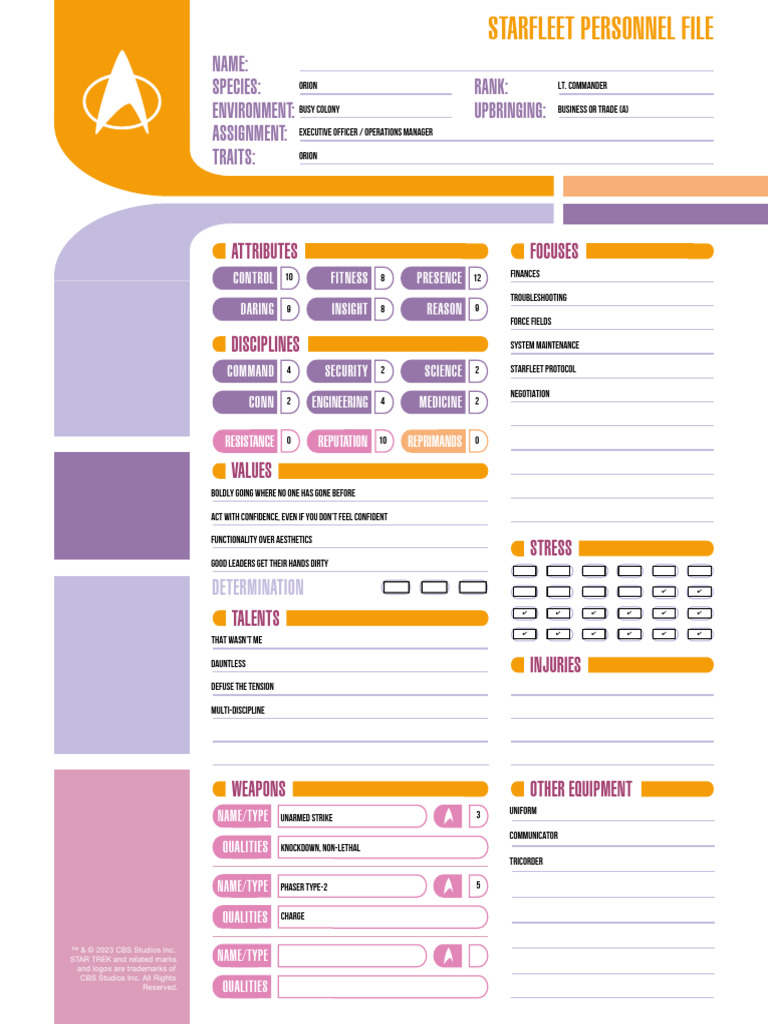 Sta Character | PDF | Gene Roddenberry | Star Trek