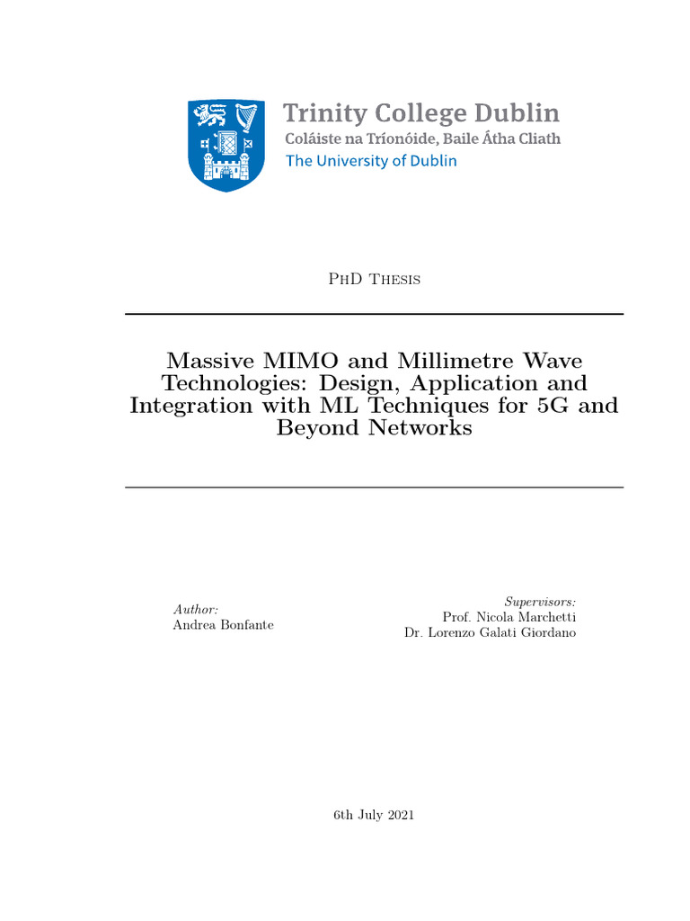 PHD Thesis Andrea Final | PDF | Computer Network | Telecommunications ...