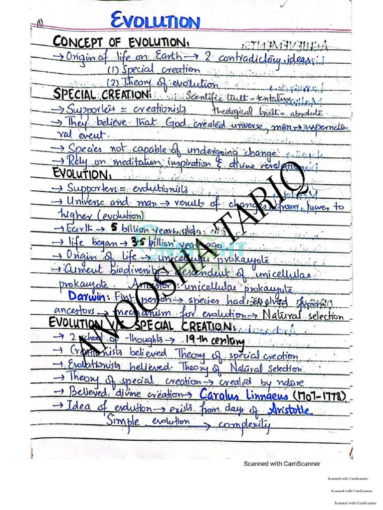 Evolution notes by anoosha_watermarked_230115_071621 | PDF