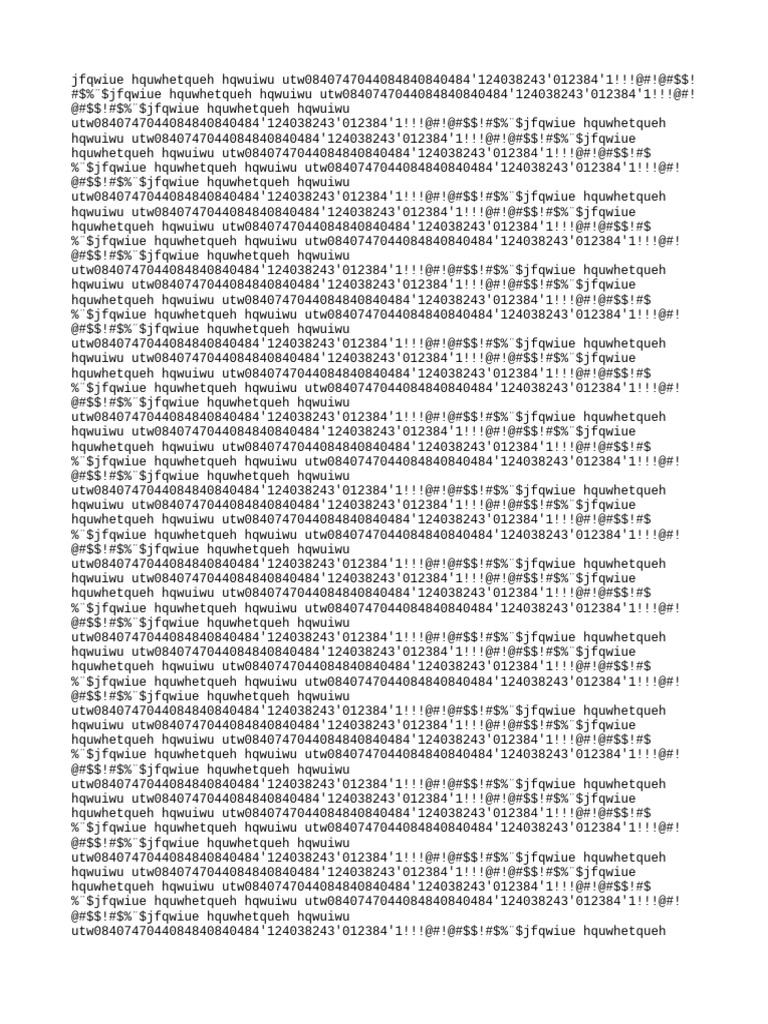Unreadable Document Content | PDF