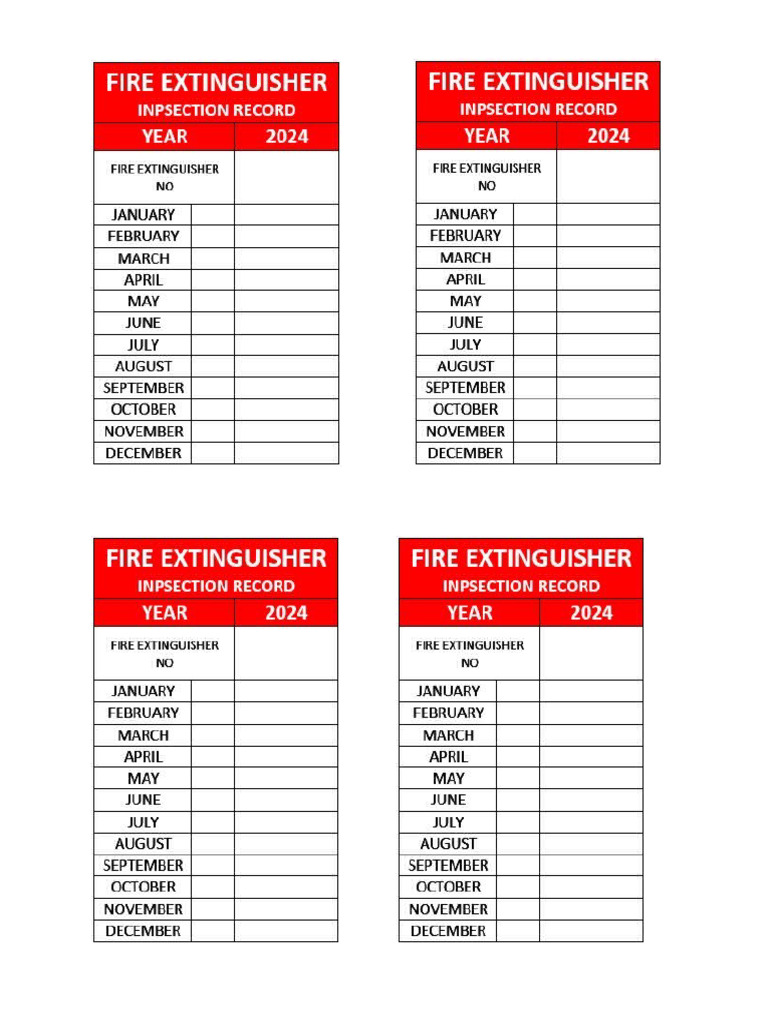 Fire Extinguisher - Tag | PDF