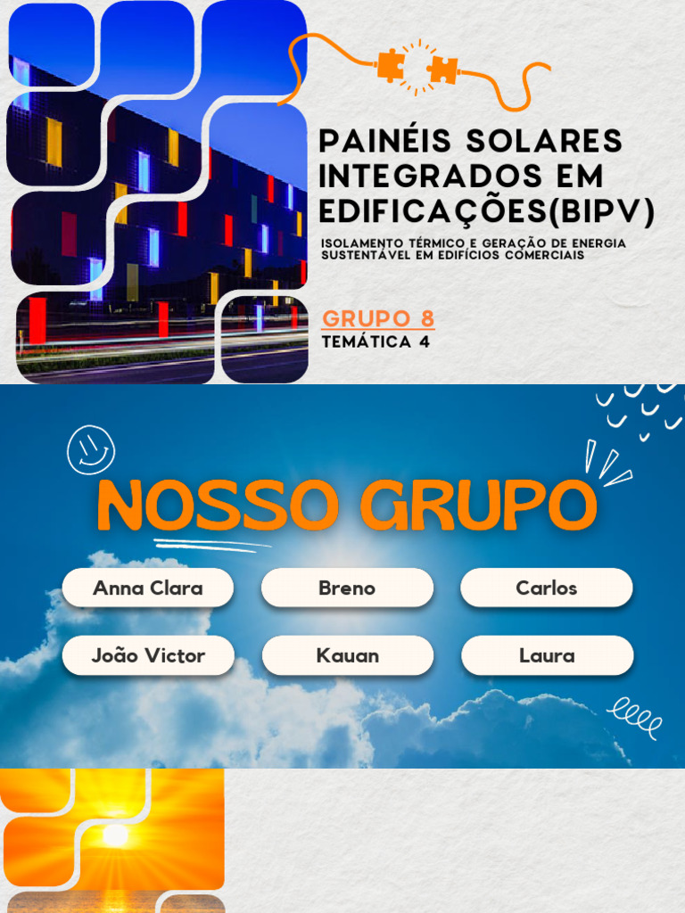 Apresentação Sobre Painéis BIPV | PDF | Célula solar | Engenharia