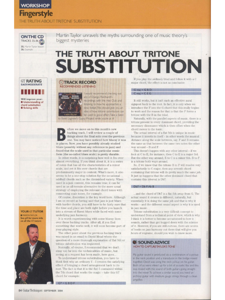 Martin Taylor Tritone Substitution | PDF