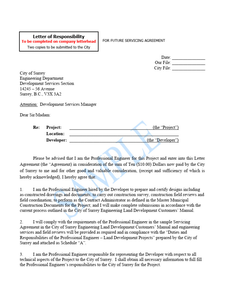 Future Servicing Agreement for Development | PDF | Indemnity | Common Law