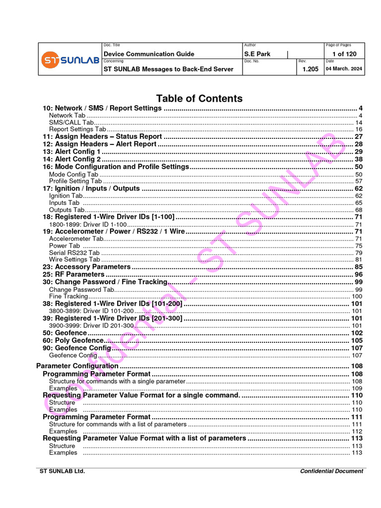 Universal Parameters - 1.205 | PDF | Bit | Port (Computer Networking)