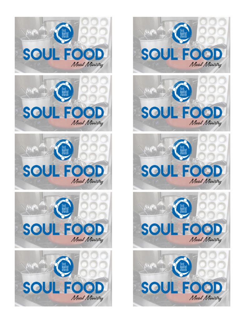 Soul Food Labels | PDF