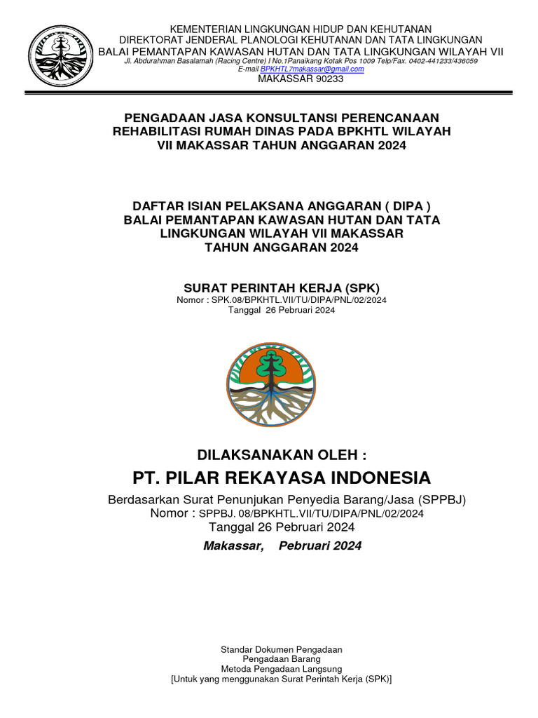 SDP Perencanaan Rehab Rumdis Peb 2024 | PDF