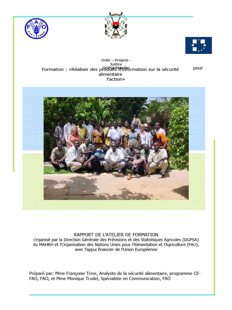 Fsip BK Report | PDF | Sécurité alimentaire | Informations