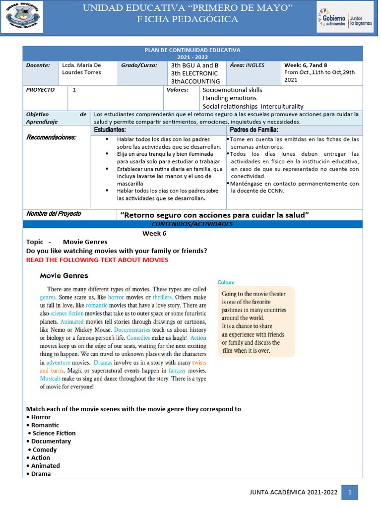 ACTIVIDADES DE 3RO 3 SEMANAS | PDF