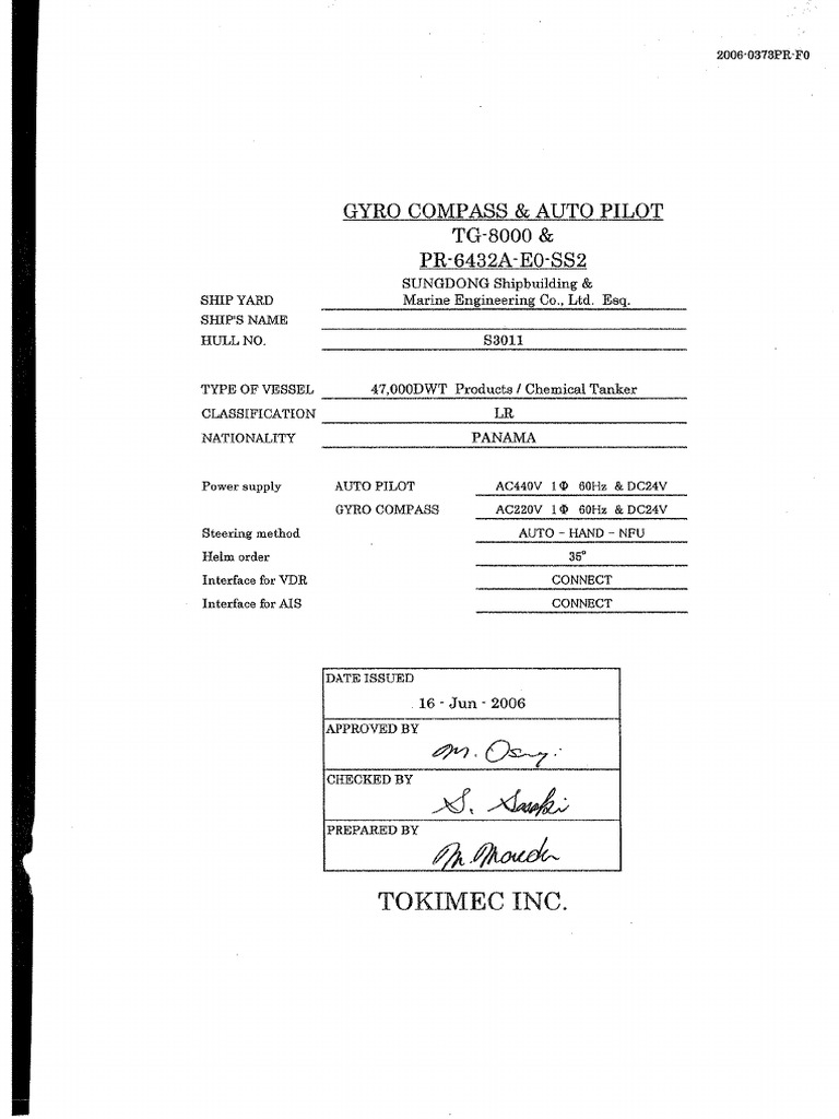 Gyro Compass & Auto Pilot | PDF