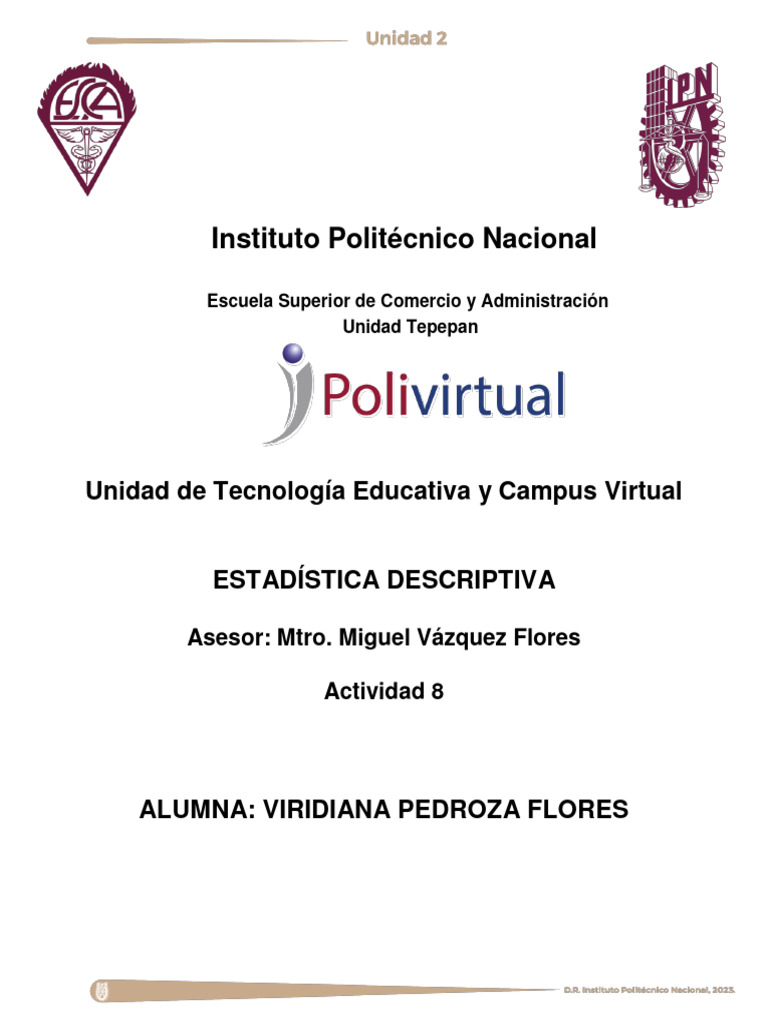 Act8 Estadistica Descriptiva | PDF | Permutación | Matemáticas