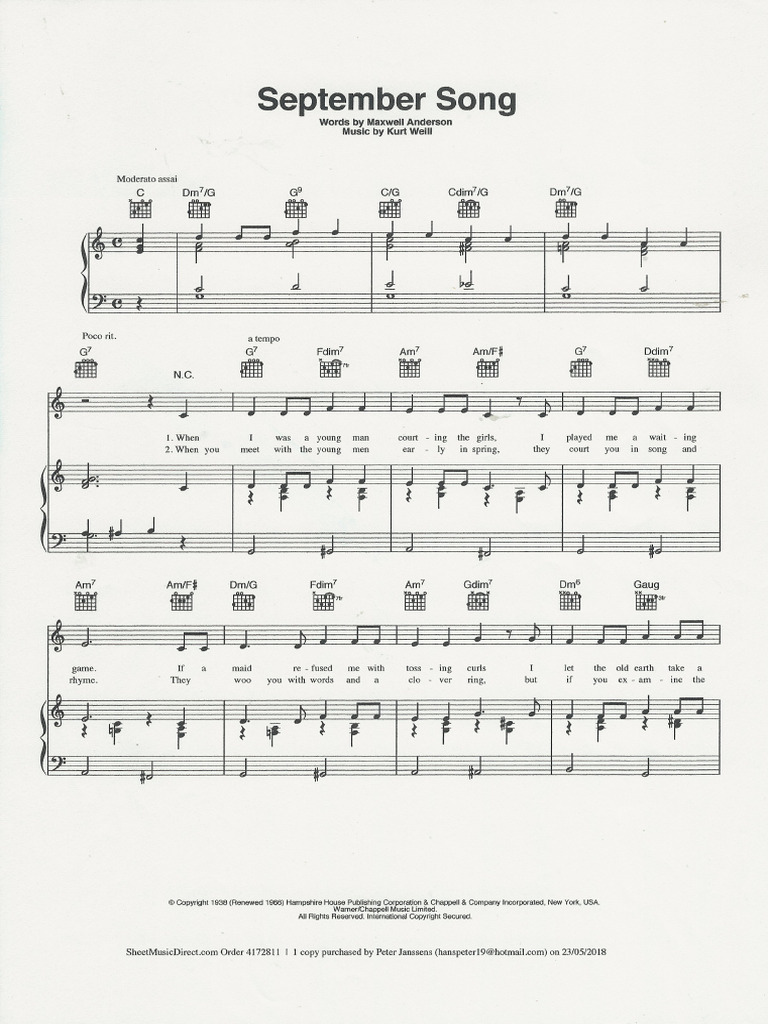 September Song | PDF