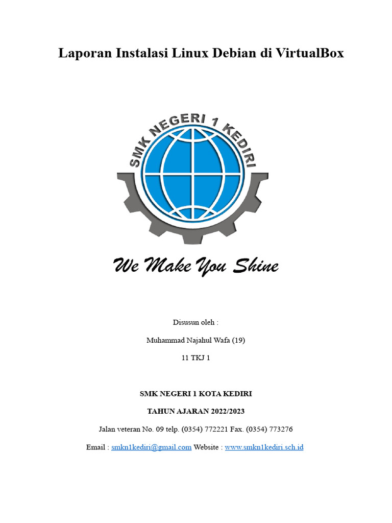11 - Firjatullah Wira A - XI TKJ 1 Laporan Instalasi Linux Debian Di ...
