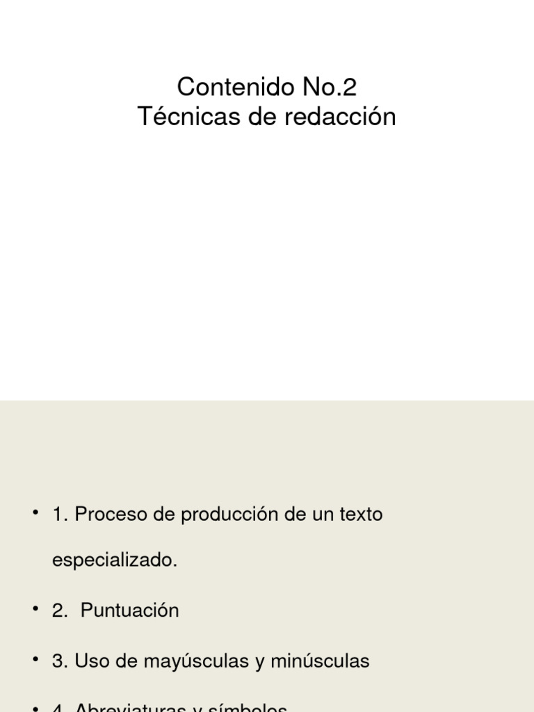 Contenido No.2 Primer Parcial Técnicas de Redacción - Proceso Técnicas de Redacción | PDF | Caso ...