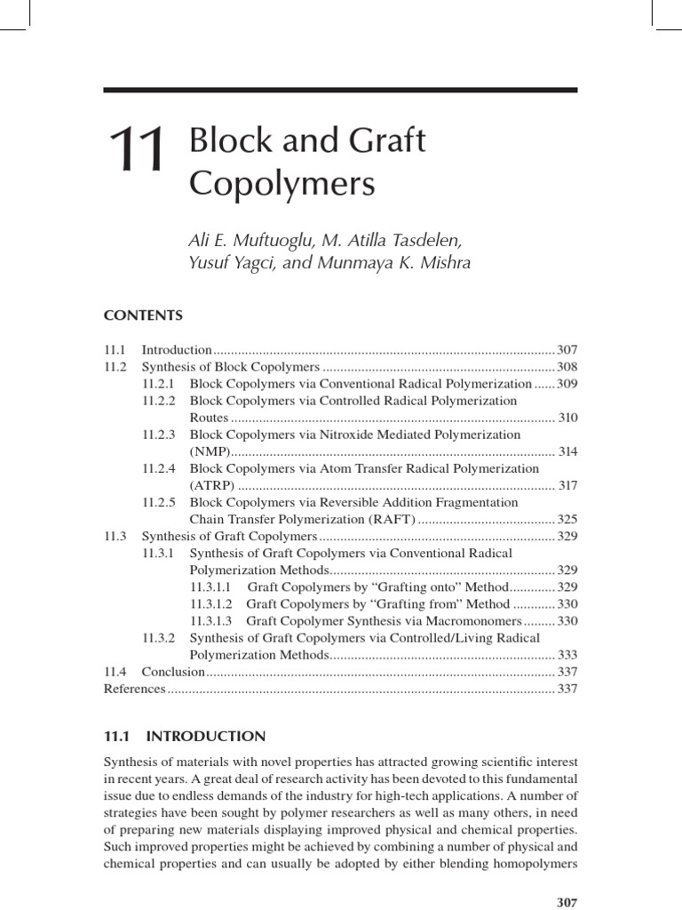 Block and Graft Copolymers | PDF | Copolymer | Polymerization