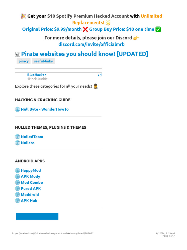 Pirate Websites You Should Know Updated Tutorials And Methods Onehack Us Pdf Mobile