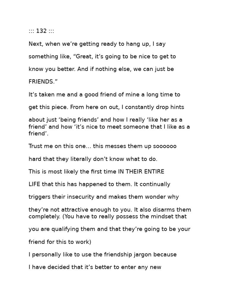 Friendship Strategy in Dating | PDF | Self-Improvement