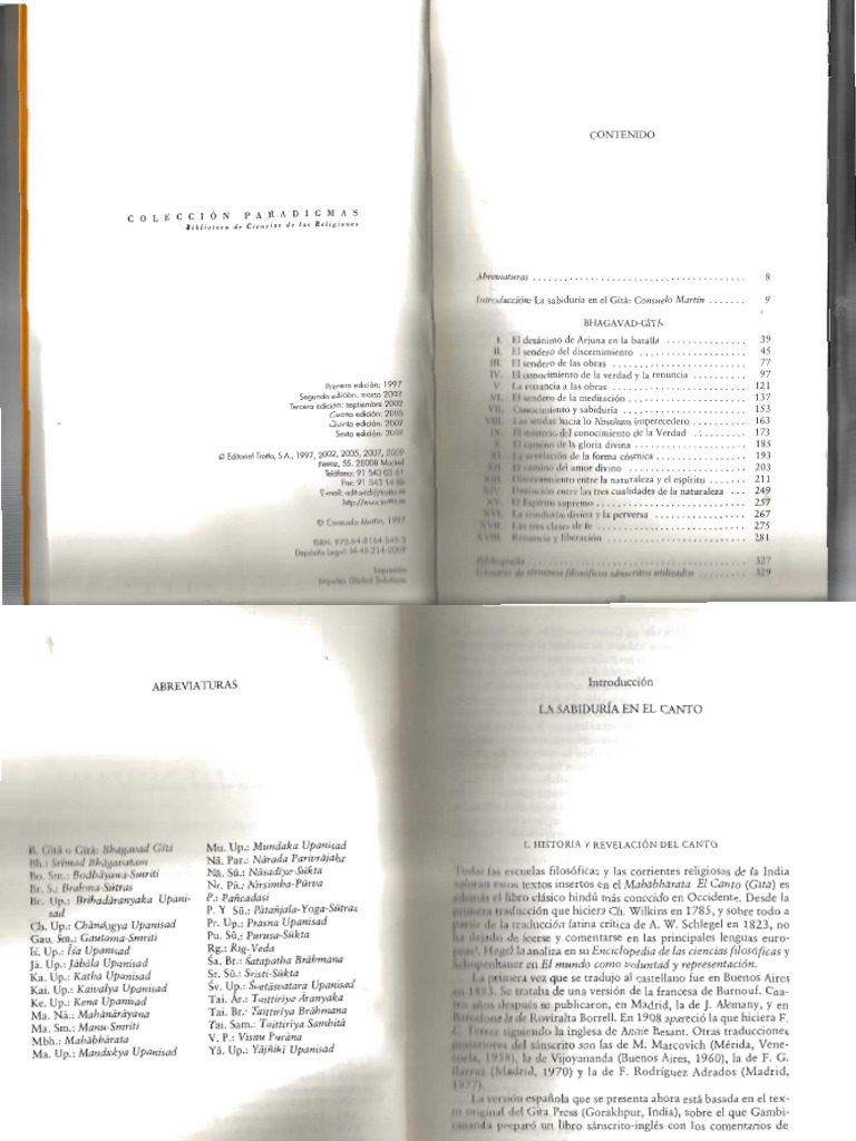 Bhagavad - Gita - Introduccion de Consuelo Martin | PDF