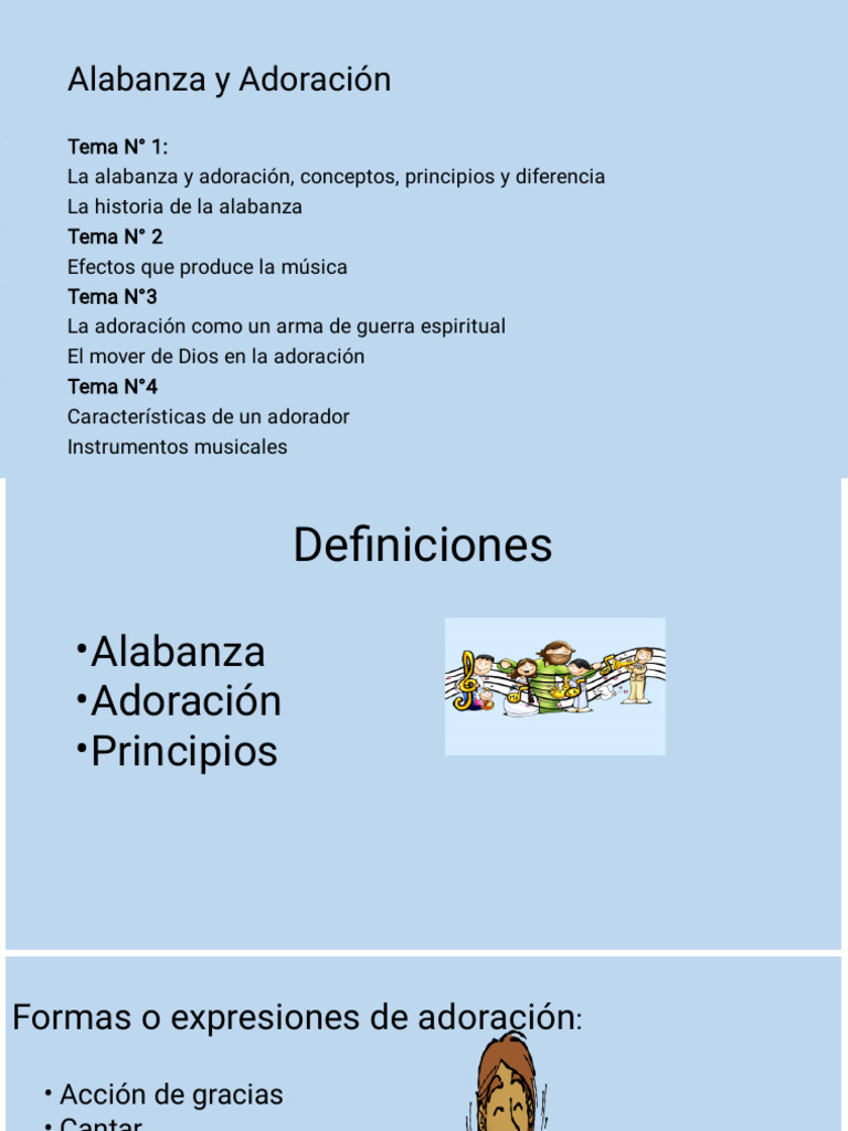 Alabanza y Adoracion Presentacion | PDF | Musica cristiana