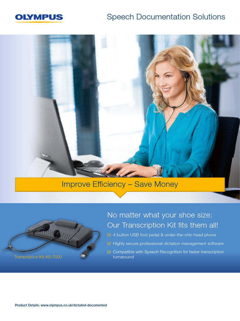 AUDIO AS 7000 Speech Documentation Solutions EN Brochure | PDF | Computer Keyboard | Computing