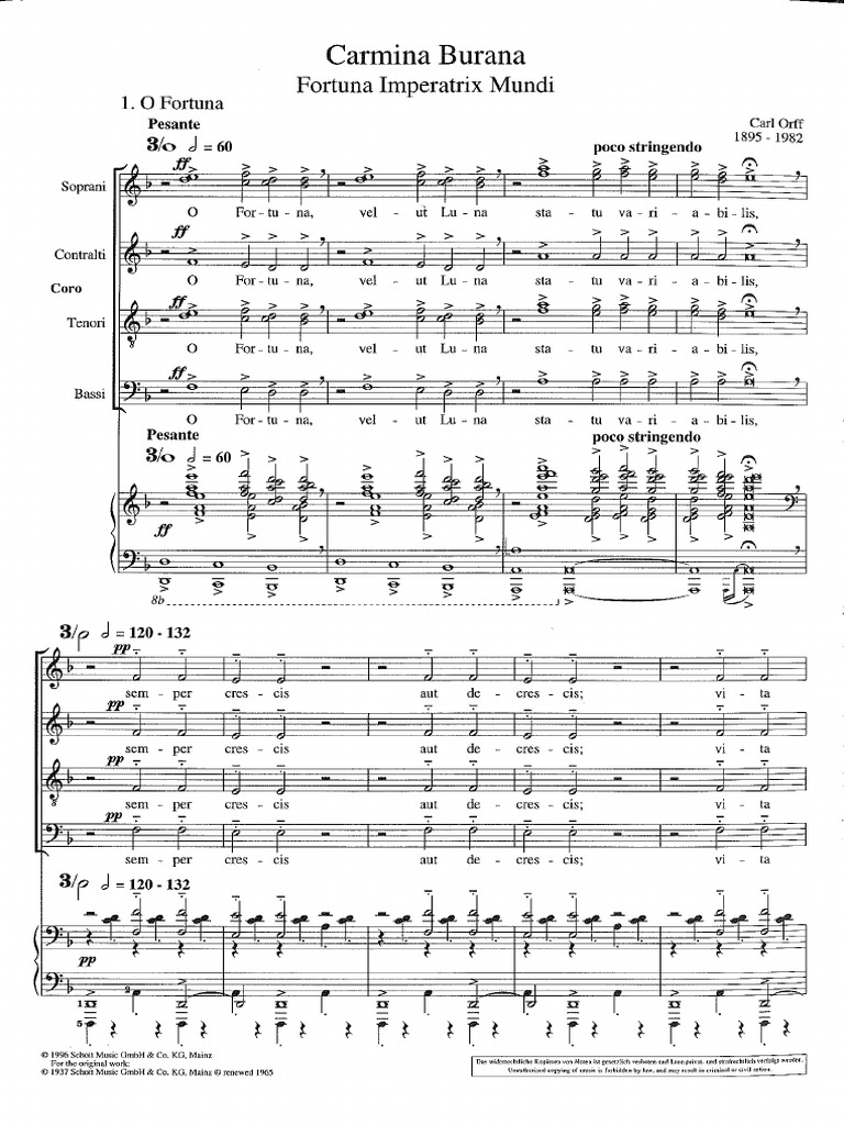 Oh Fortuna - Carmina Burana - 230913 - 135914 | PDF