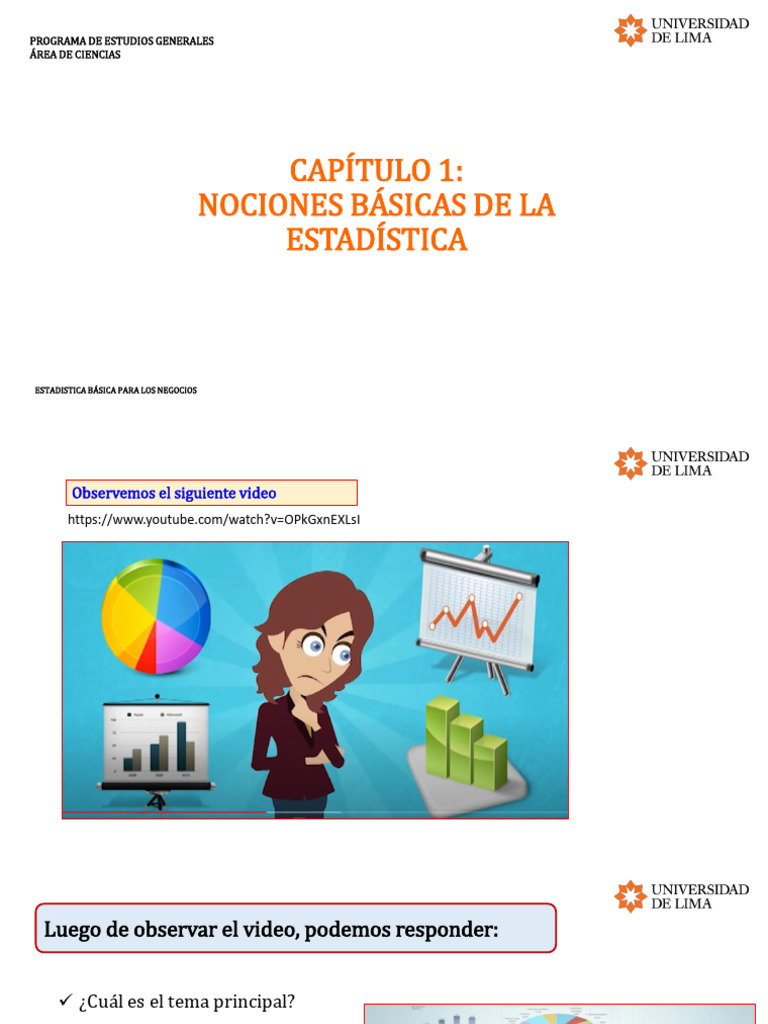 Semana 1. Sesión 1.Nociones básicas de la estadística | PDF | Estadísticas | Muestreo (Estadísticas)
