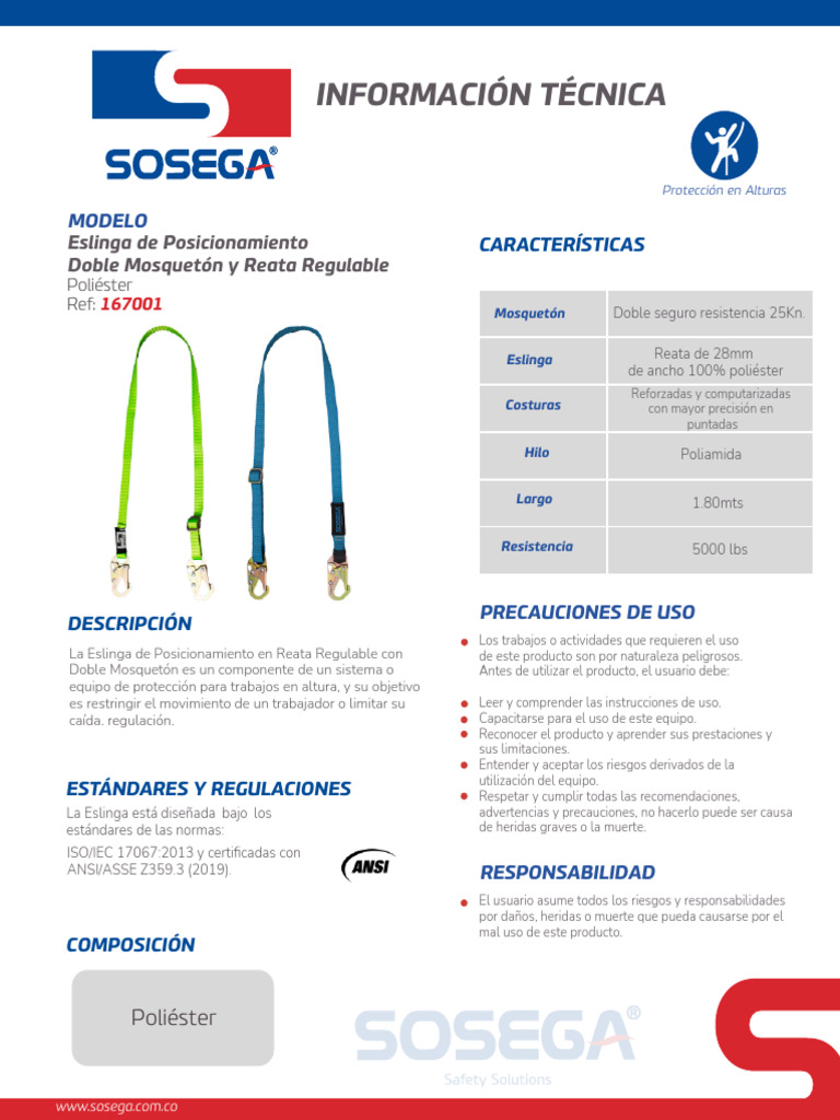 Ficha Técnica Eslinga | PDF