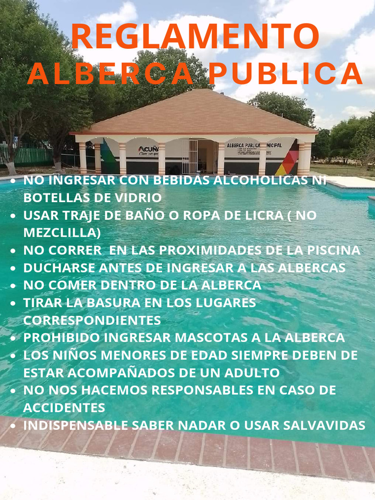 REGLAMENTO ALBERCA | PDF