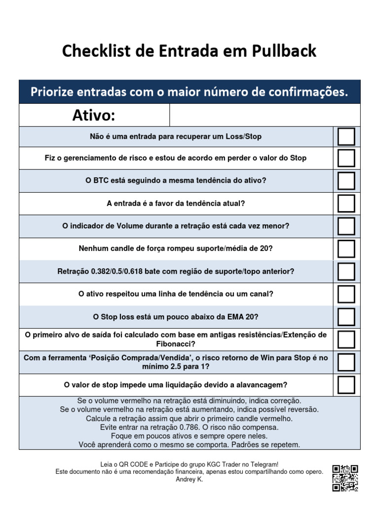Checklist de Entrada | PDF