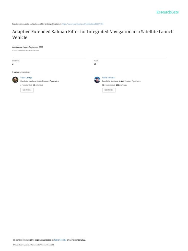 Paper 3518 | PDF | Kalman Filter | Inertial Navigation System