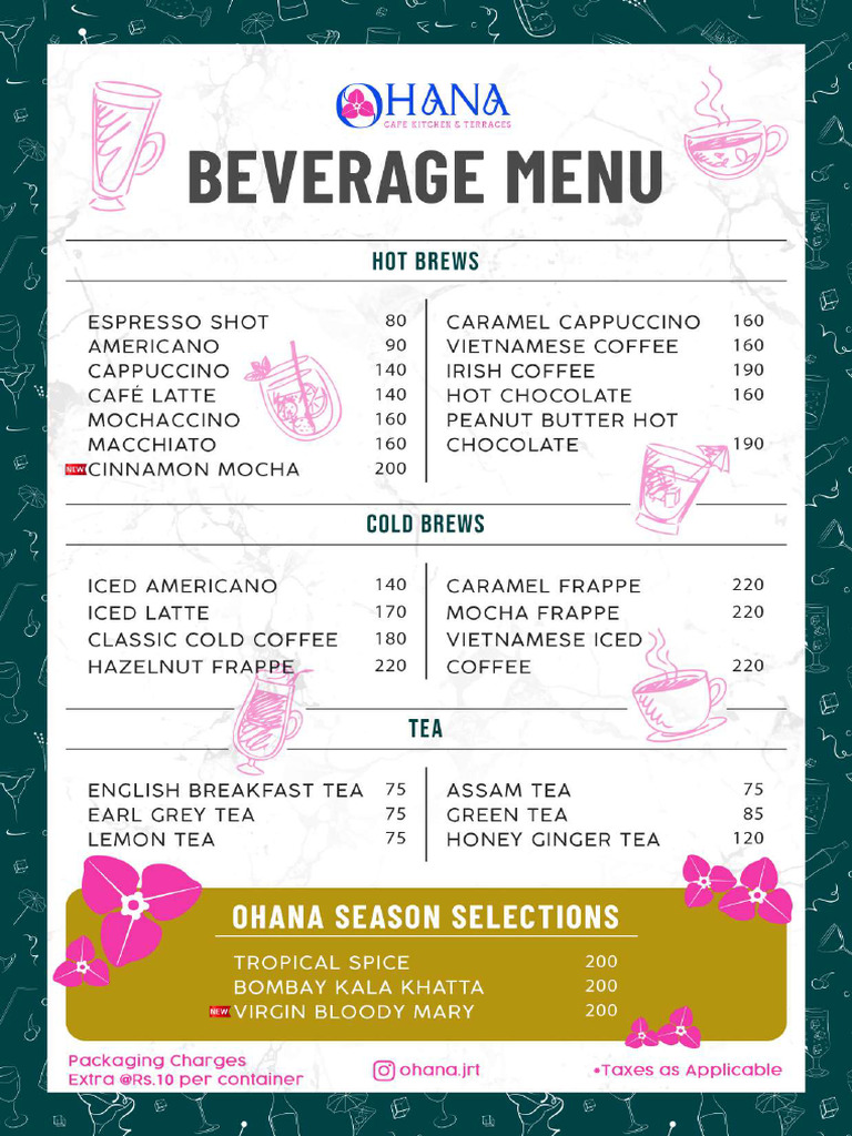 Ohana Menu May 2024 | PDF