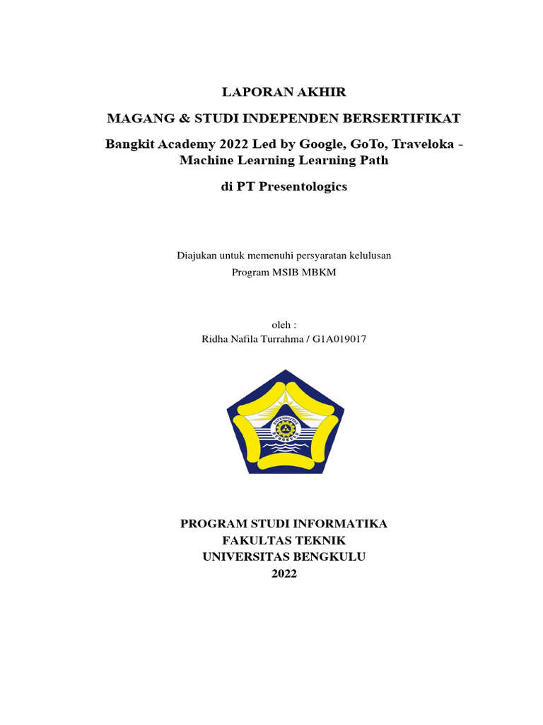 Laporan Akhir MBKM - Ridha Nafila | PDF | Seni