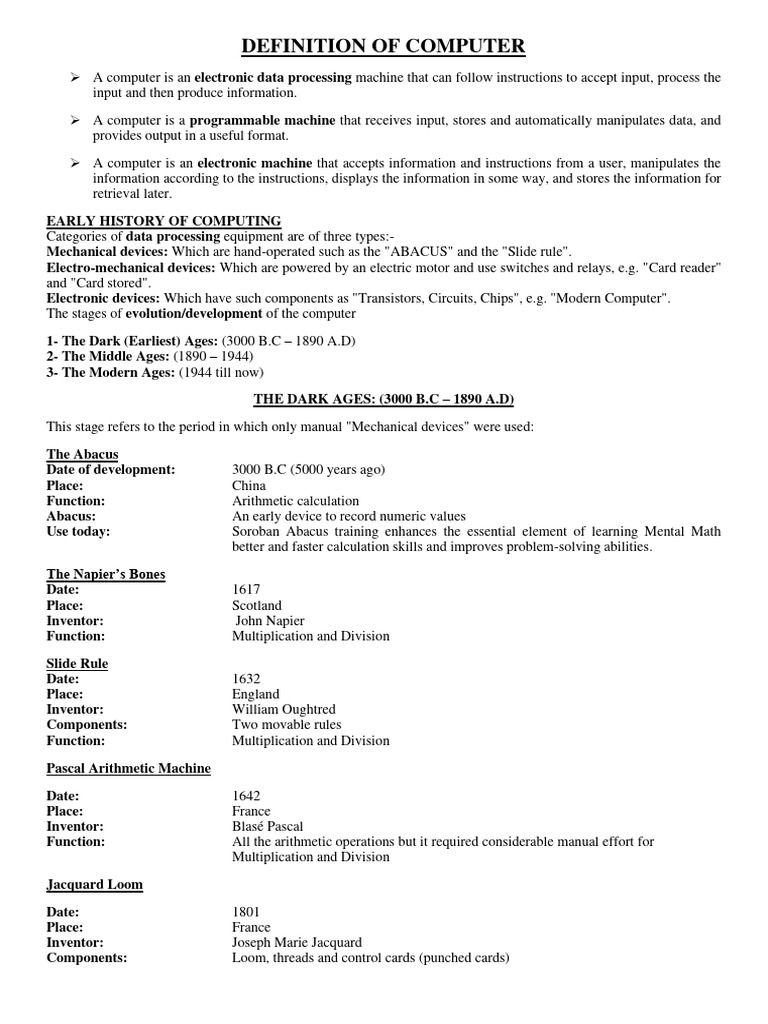 CSC 111 Lecture Note PDF | PDF | Computer Data Storage | Integrated Circuit CSC 111 Lecture Note PDF | PDF | Computer Data Storage | Integrated Circuit