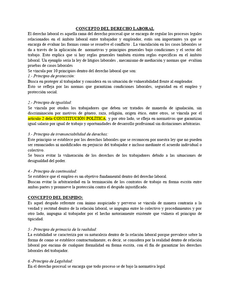 Derecho Laboral | PDF | Derecho laboral | Justicia