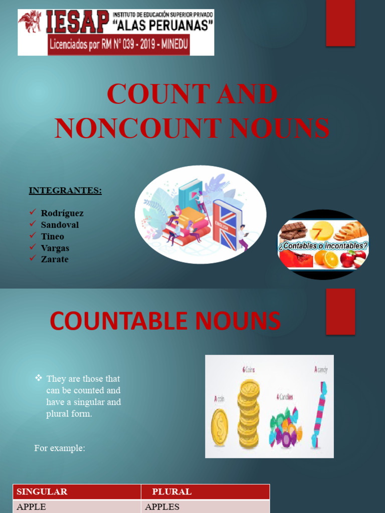 Exp - Sustantivos Contables e Incontables | PDF | Noun | Quantity