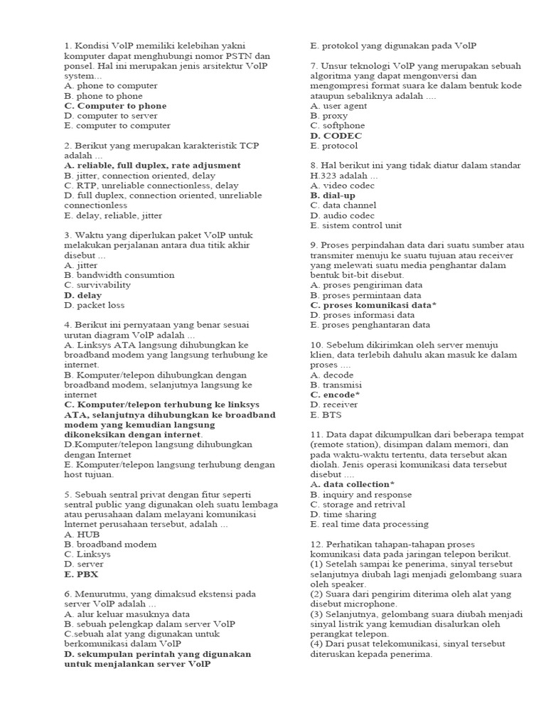 Soal TLJ Kelas 11 SMK Pgri | PDF