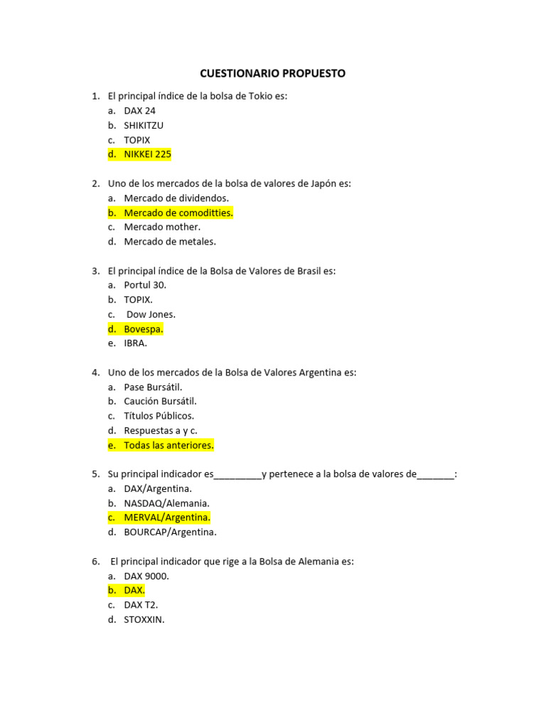 Taller 3 Electiva 3 | PDF | Compartir (Finanzas) | Bolsa