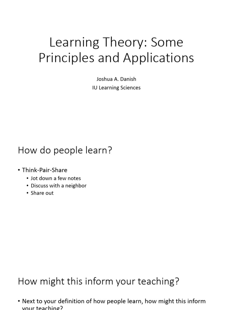 Learning-Theory-Presentation | PDF | Learning | Memory