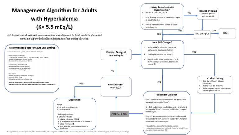 Management Algorithm For Adult With Hyperkalemia | PDF | Internal Medicine | Clinical Medicine