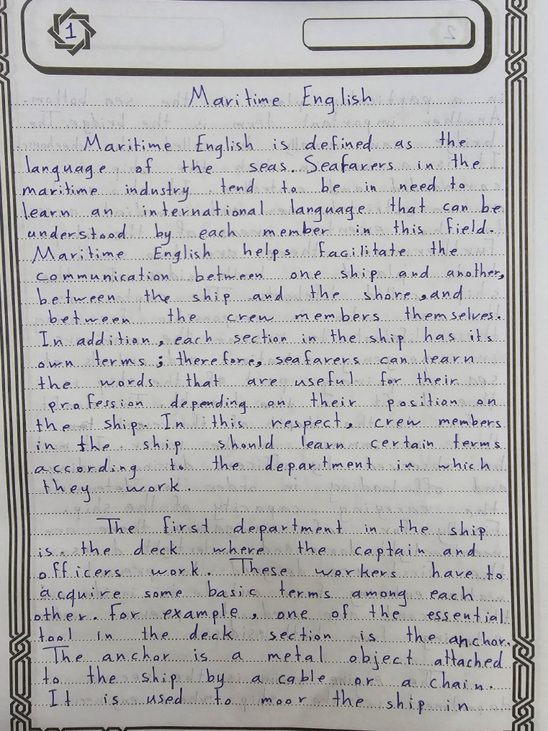 Maritime English | PDF