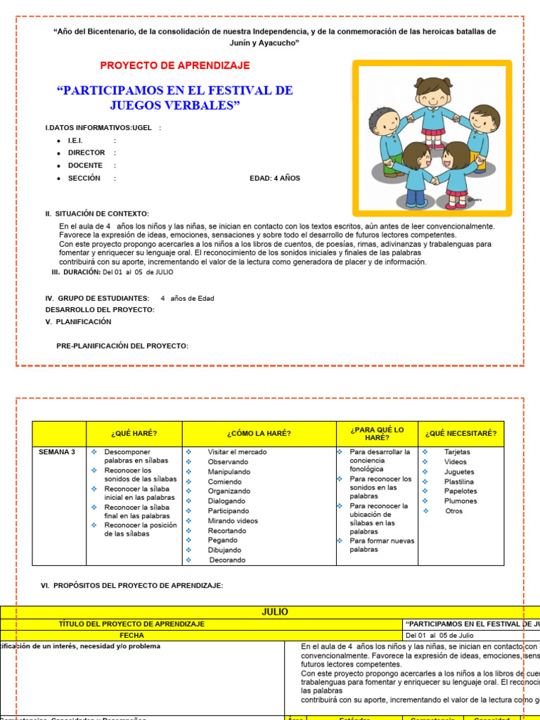 Proyecto 4 Años | PDF | Bailes | Experiencia