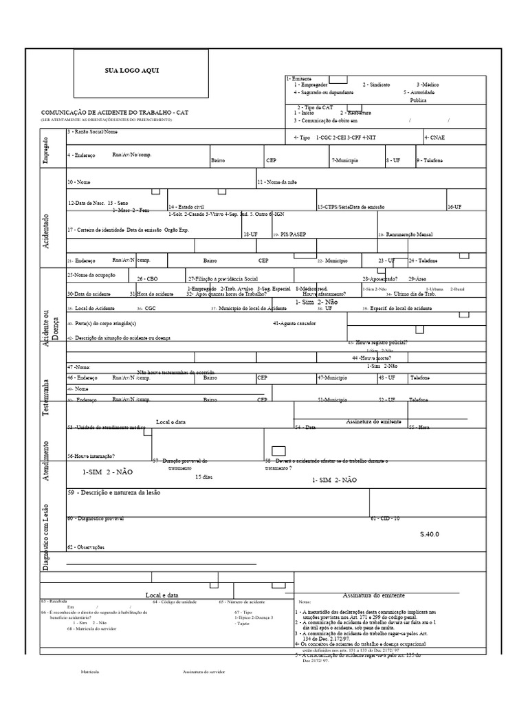 Formulario Cat | PDF