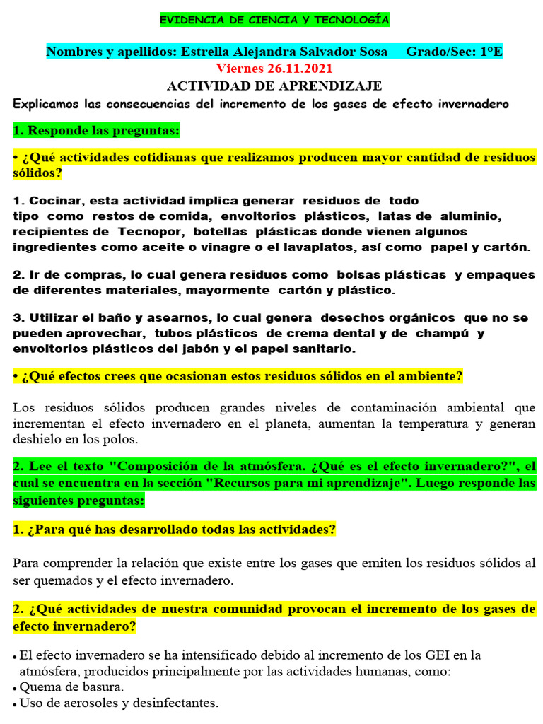 ESTRELLA ALEJANDRA SALVADOR SOSA - CYT1 EVIDENCIA Exp9 Act6 Explica Consecuencias Del Efecto ...