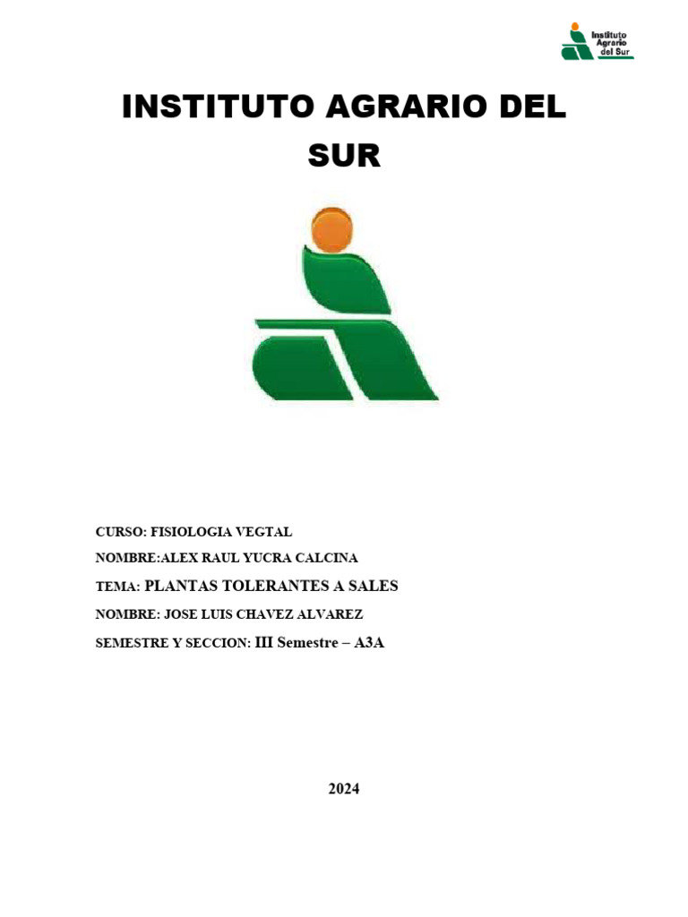 Plantas Tolerantes a Sales en Cultivos | PDF | Fruta tropical ...