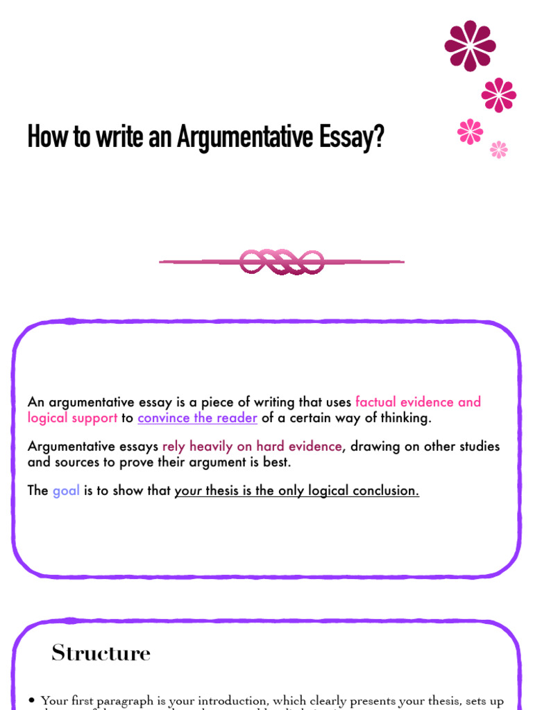How To Write An Argumentative Essay | PDF | Essays | Argument