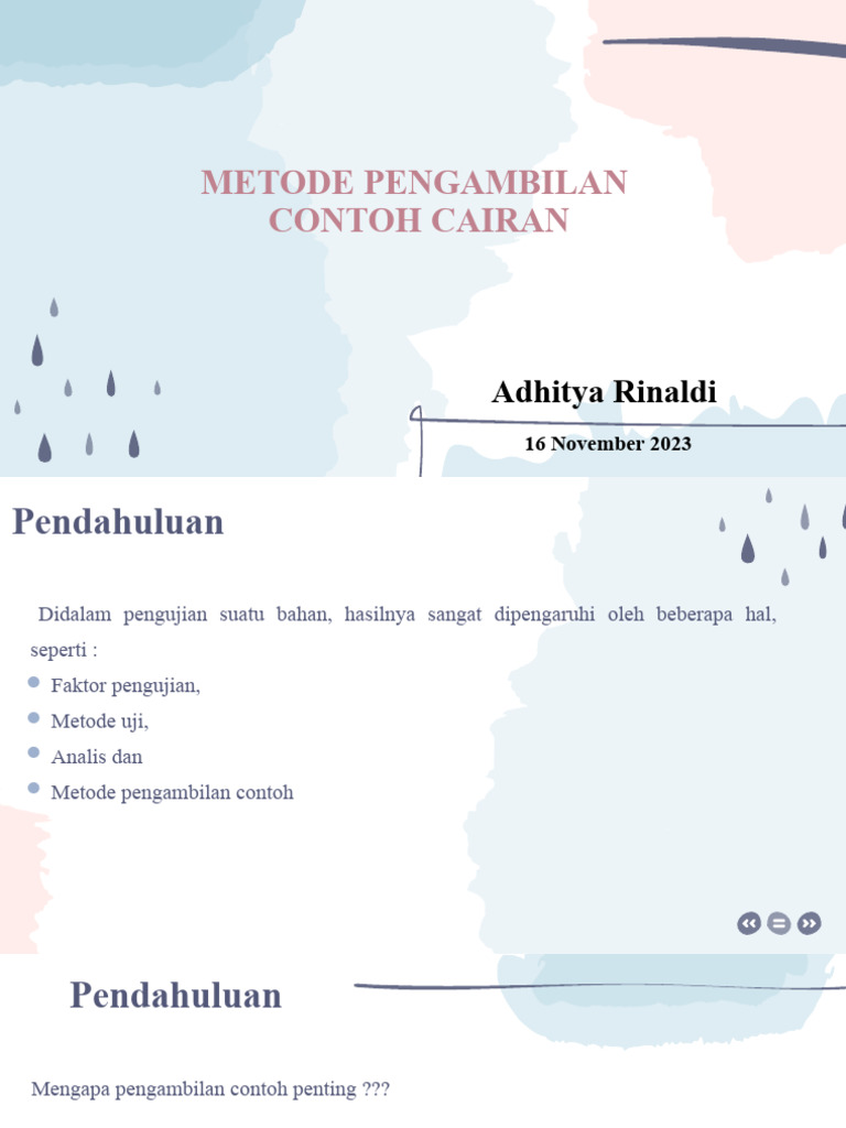 Presentasi Sampling Komoditi Cairan | PDF