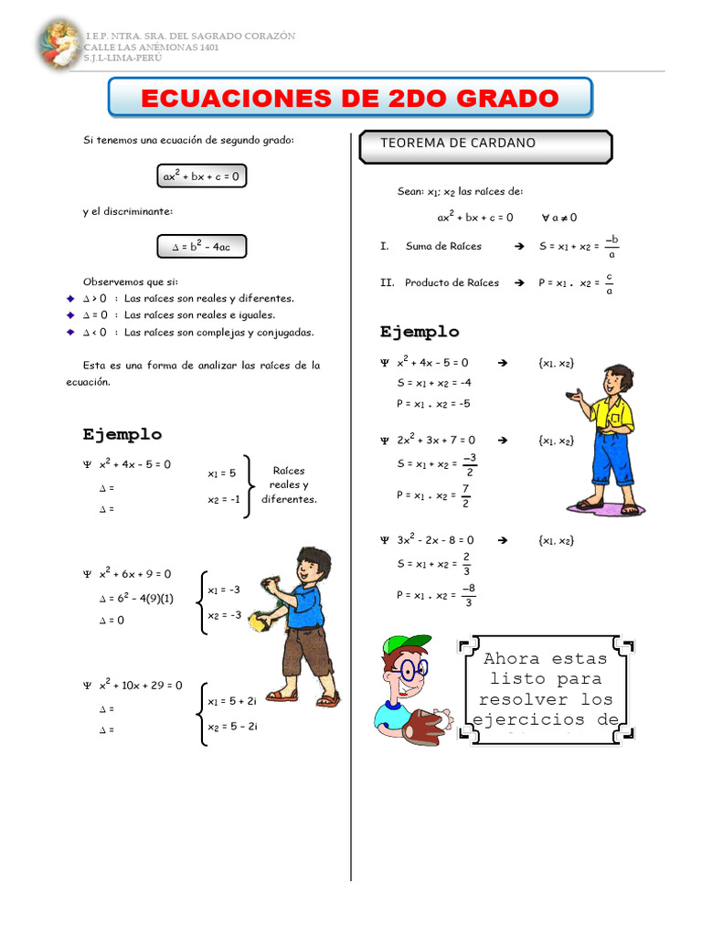 Tema 8 - Ecuaciones de 2do Grado | PDF | Álgebra | Matemáticas