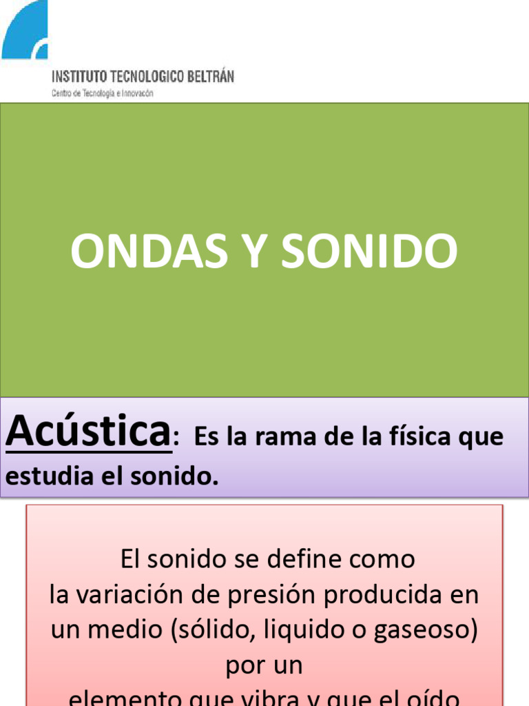 Ondas y Sonido | PDF | Olas | Sonido