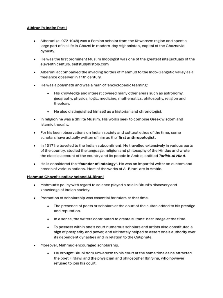 Al Beruni | PDF