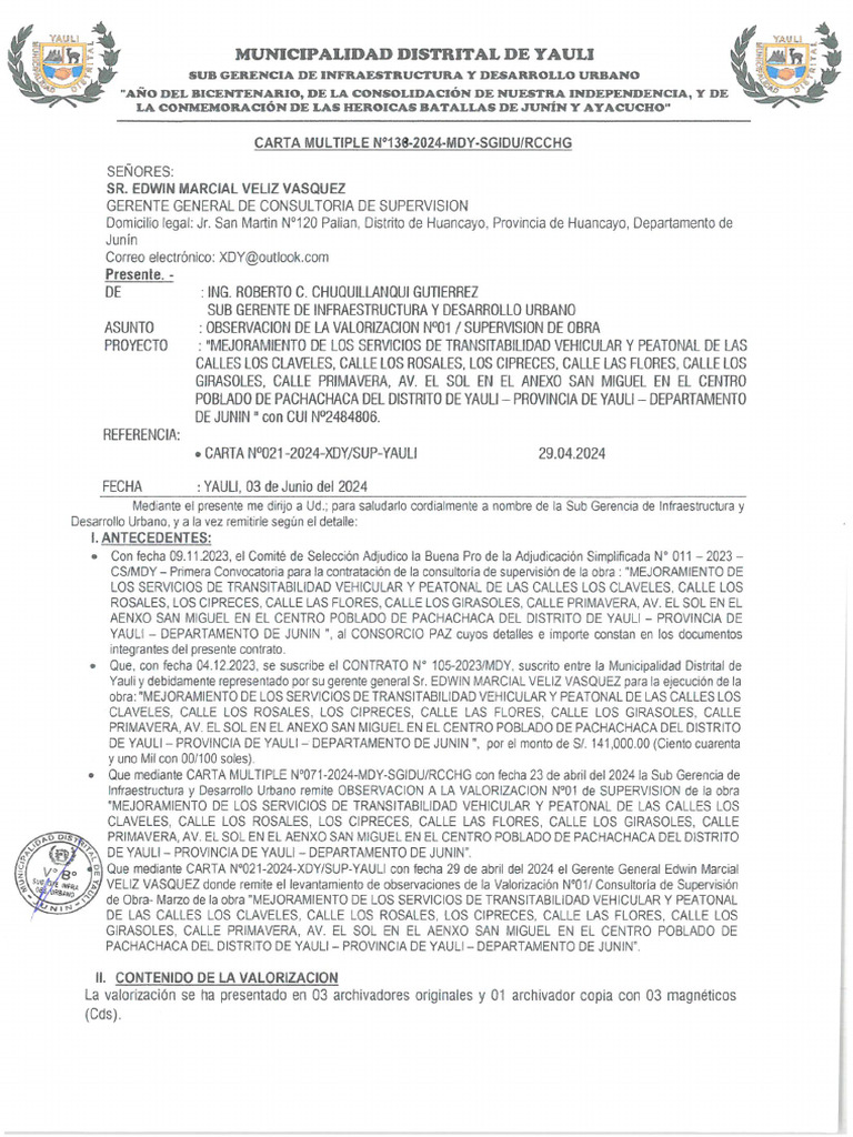 CARTA MULT N 138 MDY | PDF